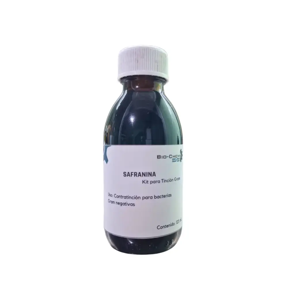 Safranina Para Tinción Gram 125 mL | Biochems